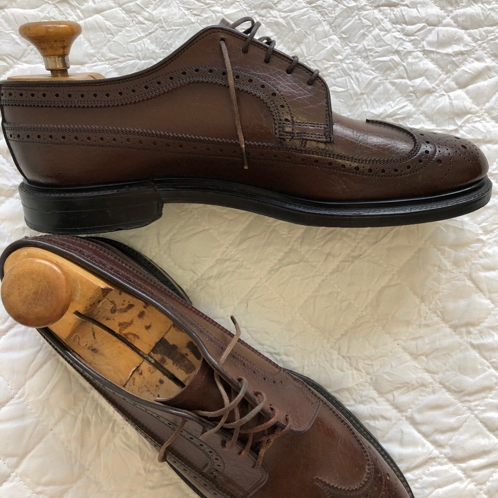 Rare Vintage Dunhill Tailors Nyc Brown Wingtip Dress … - Gem